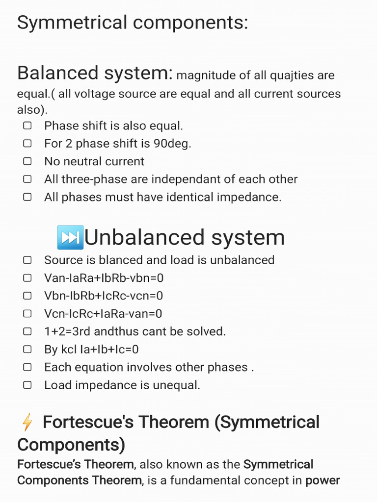 Symmetrical Components | PDF