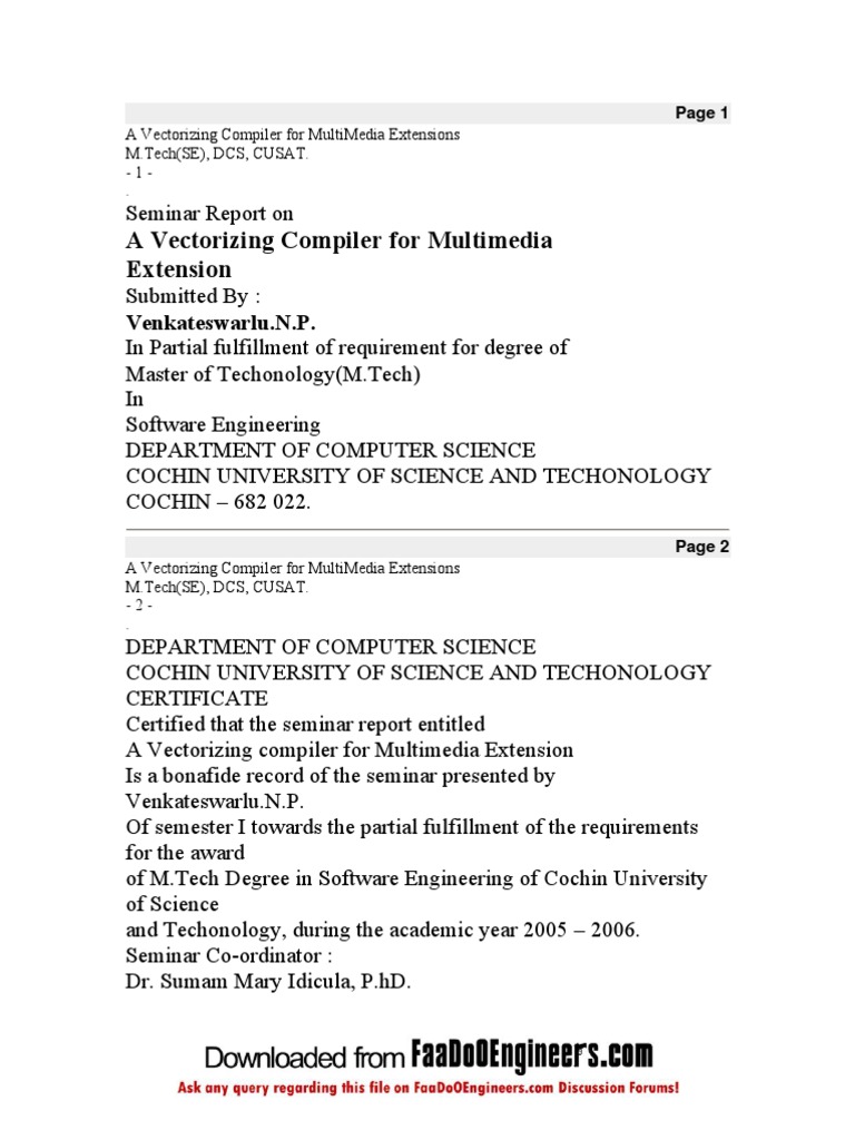 Vectorizing Compiler for Multimedia MMX | PDF | Instruction Set ...