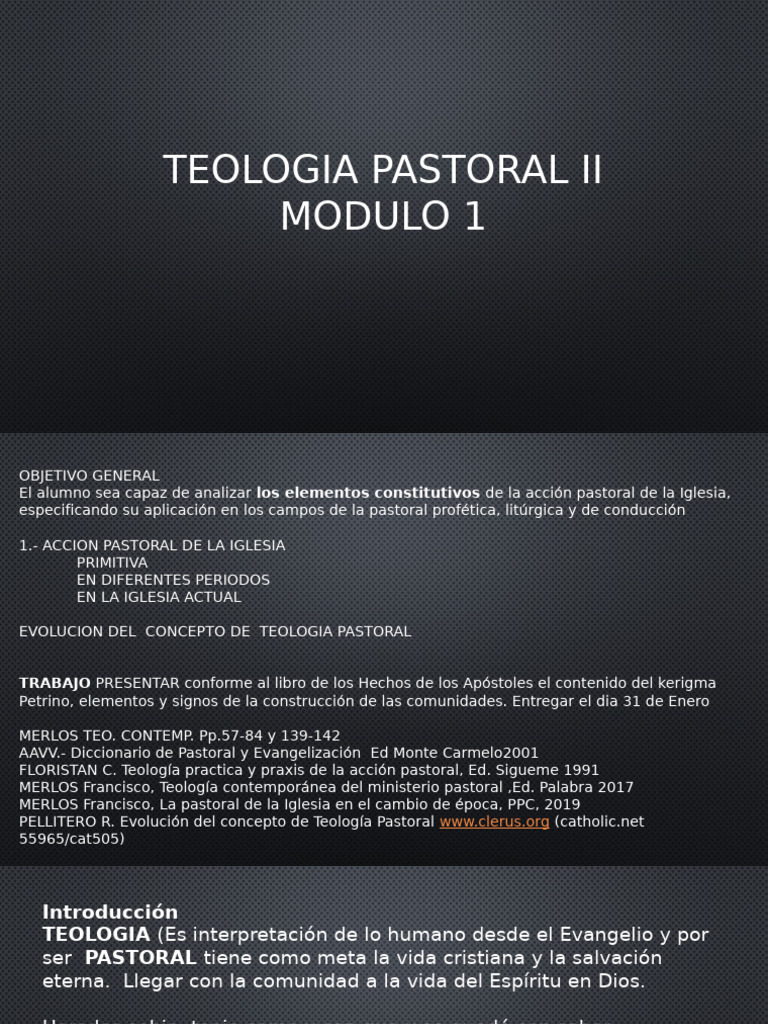 Teología Pastoral: Evolución y Práctica | PDF | Iglesia Católica | Teología