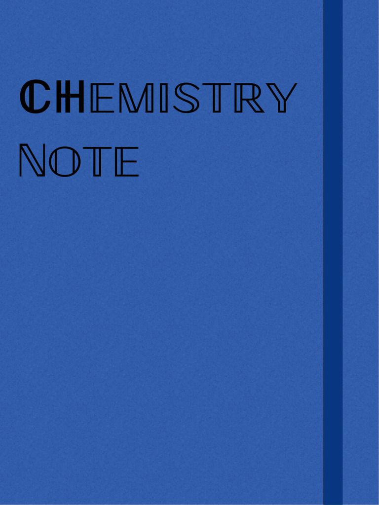 Chemistry Note 333 | PDF