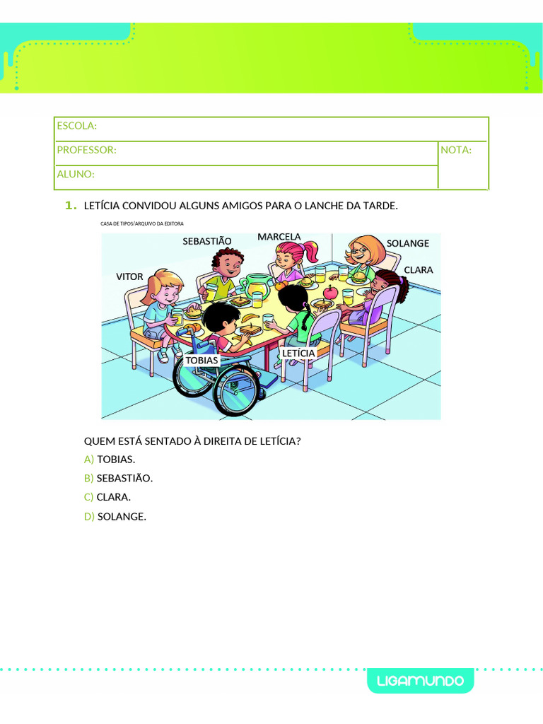 Avaliação De Matemática 2º Ano 1º Bimestre Pdf