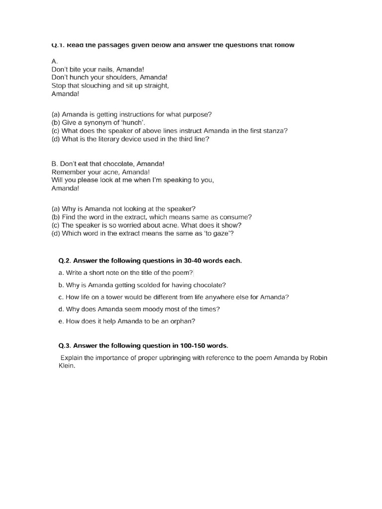 Worksheet The Ball and Amanda | PDF