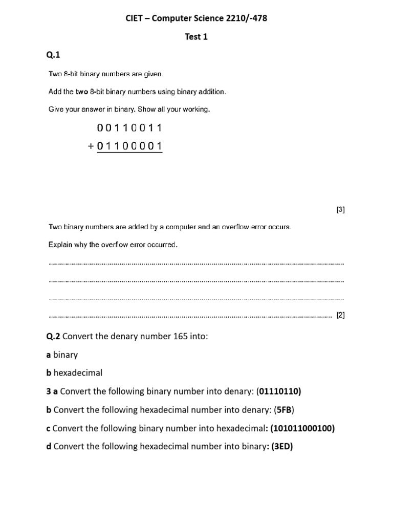 CIET - Test 1 - 2024 - 25 | PDF