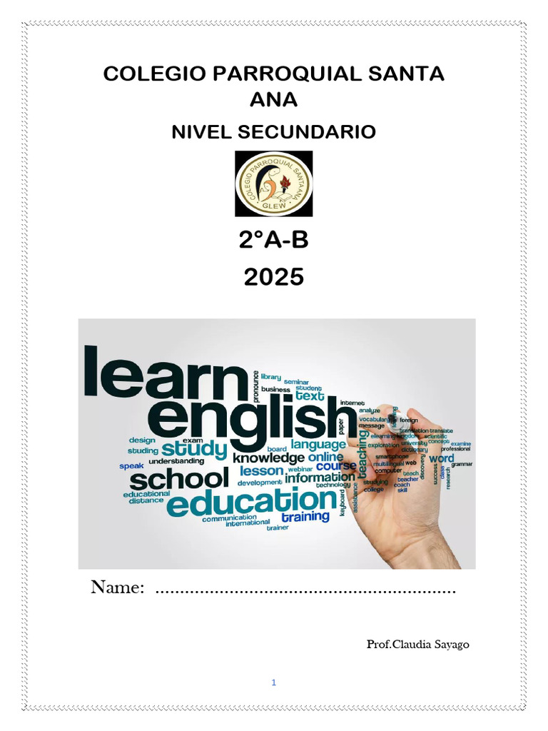 English Learning Guide for 2°A-B | PDF | English Language | Linguistics