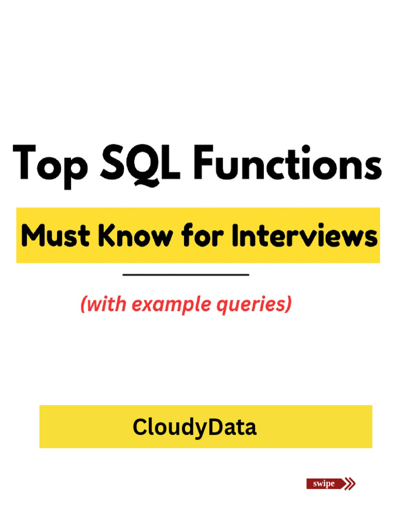Top 100 SQL Functions | PDF