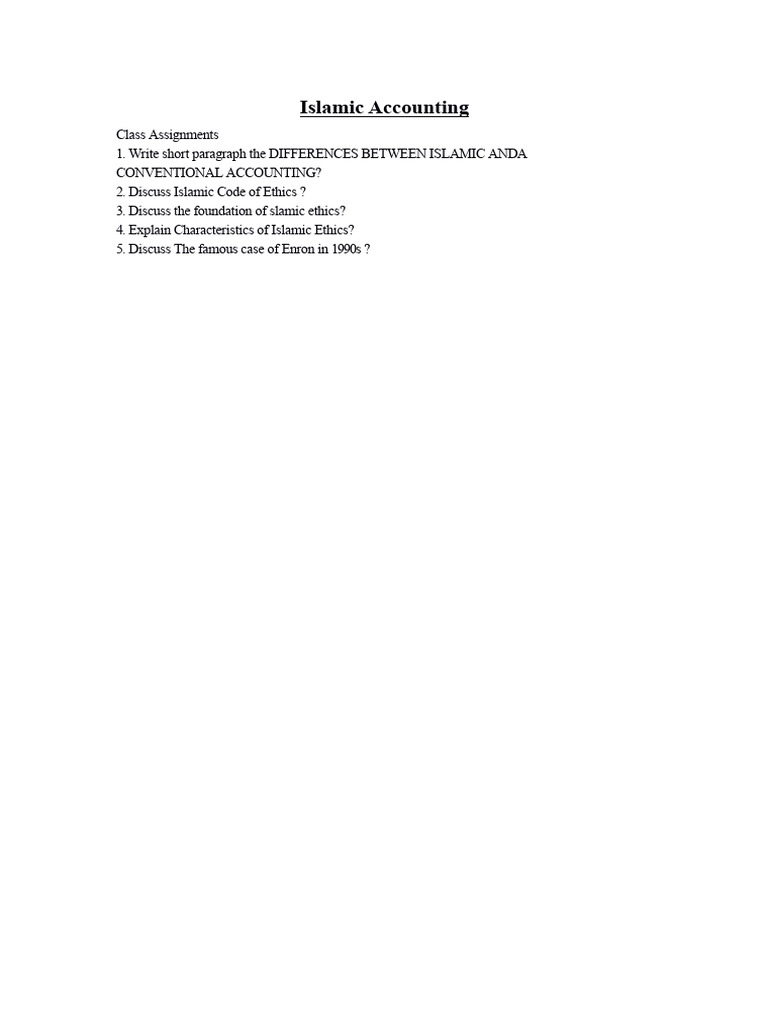 Islamic Accounting | PDF