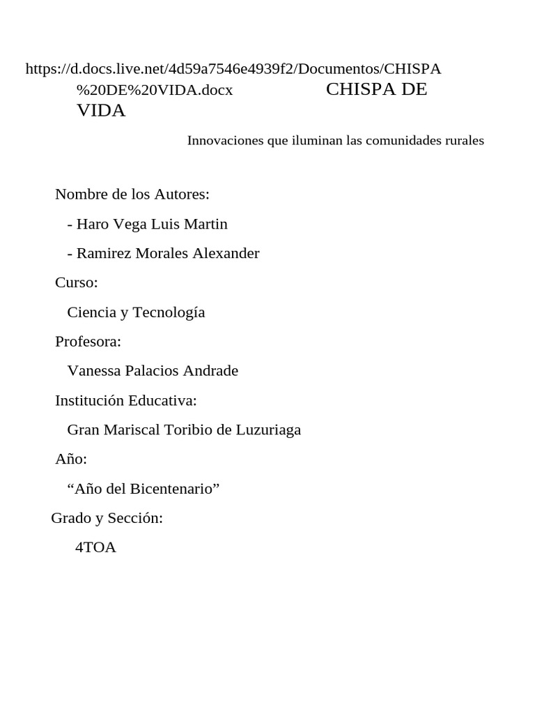 Chispa de Vida | PDF | Metodología de encuesta