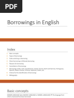 Types and Examples of Linguistic Borrowing | PDF | Word | English Language