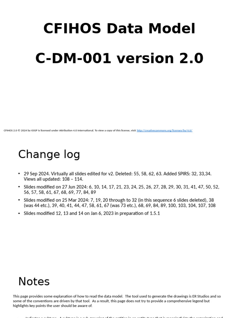 C DM 001 Cfihos Data Model v2.0 Final | PDF | Data Model | Computer ...