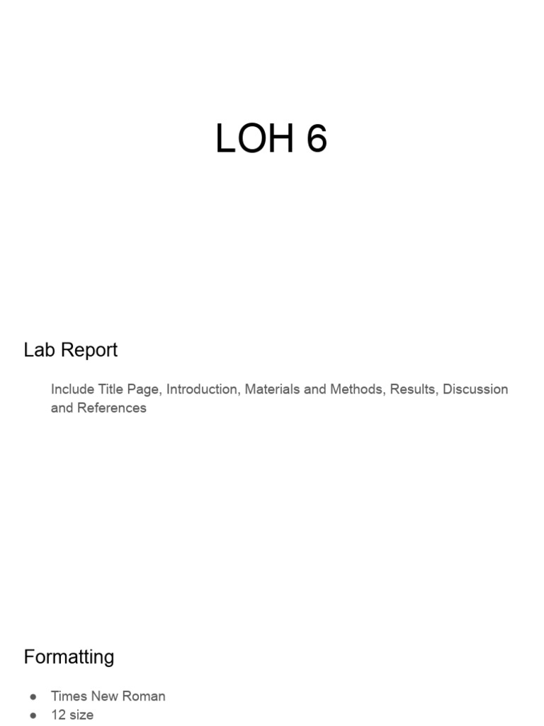 Guide To Formatting University Lab Reports | PDF