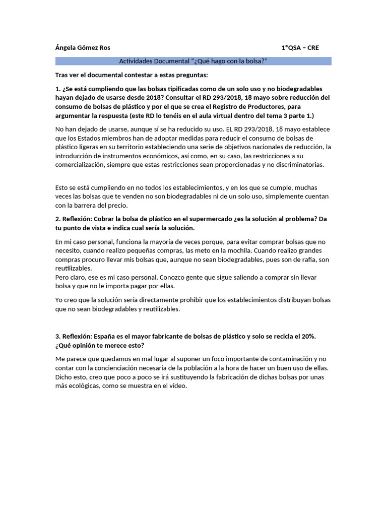 Documental Bolsas | PDF