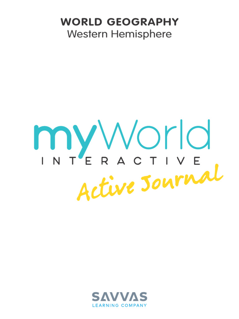 World Geography - MyWorld Interactive Western Hempishere Middle Grades ...