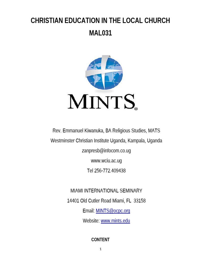 Christian Education in Local Churches | PDF | Jesus | Born Again