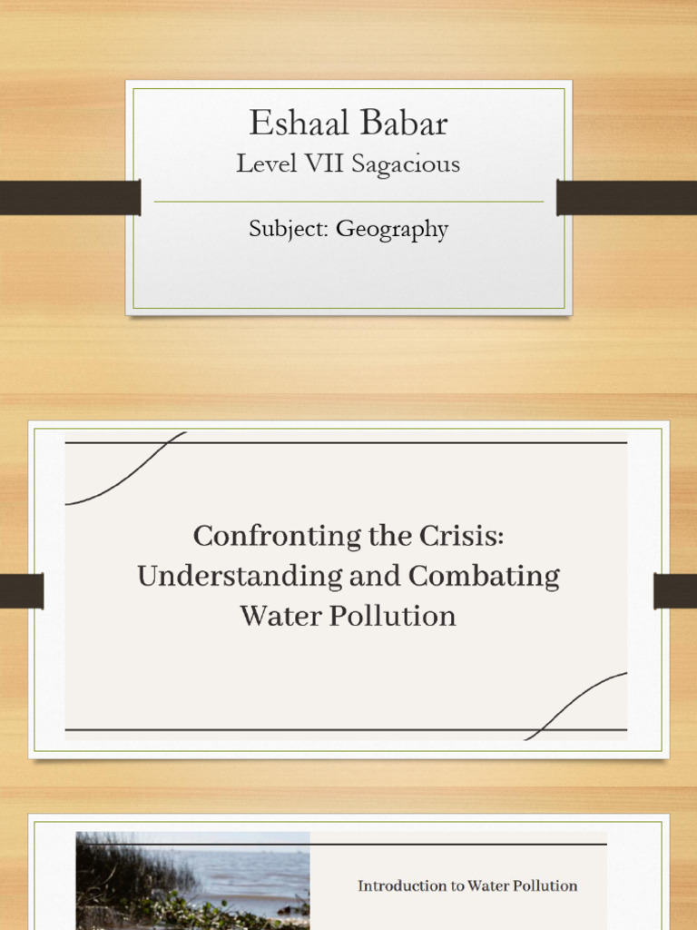 Eshaal Babar Geography (Water Pollution) | PDF