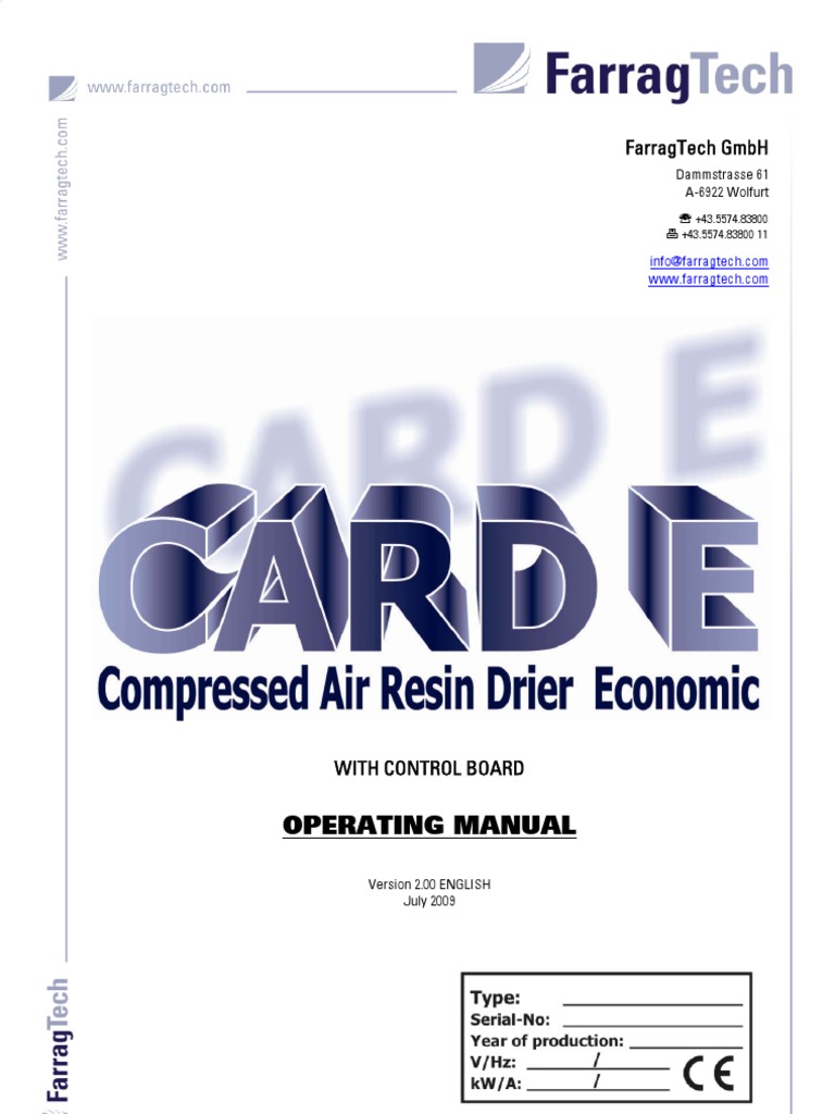 Operating Manual: Farragtech GMBH | PDF | Clothes Dryer | Switch