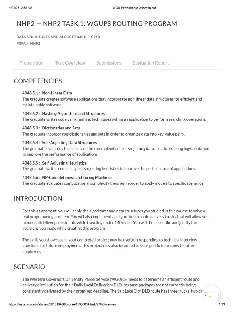 File 623660196 WGU Performance Assessment | PDF | Computational ...