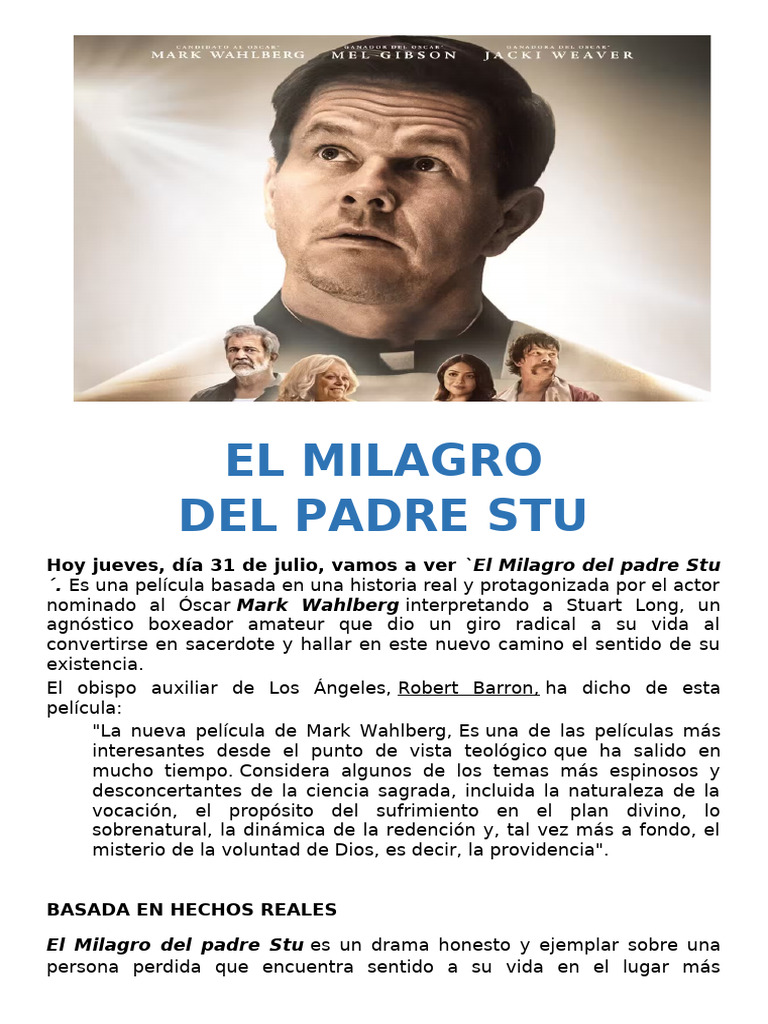 El Milagro Del Padre Stu | PDF
