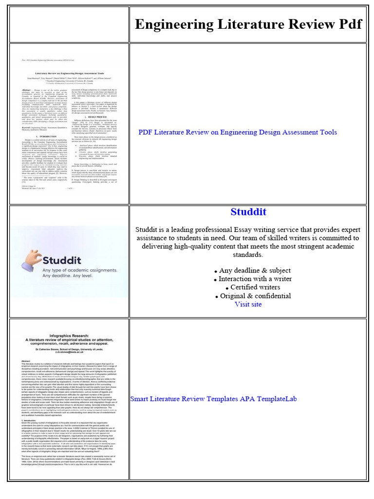 Engineering Literature Review PDF | PDF | Thesis | Cluster Analysis