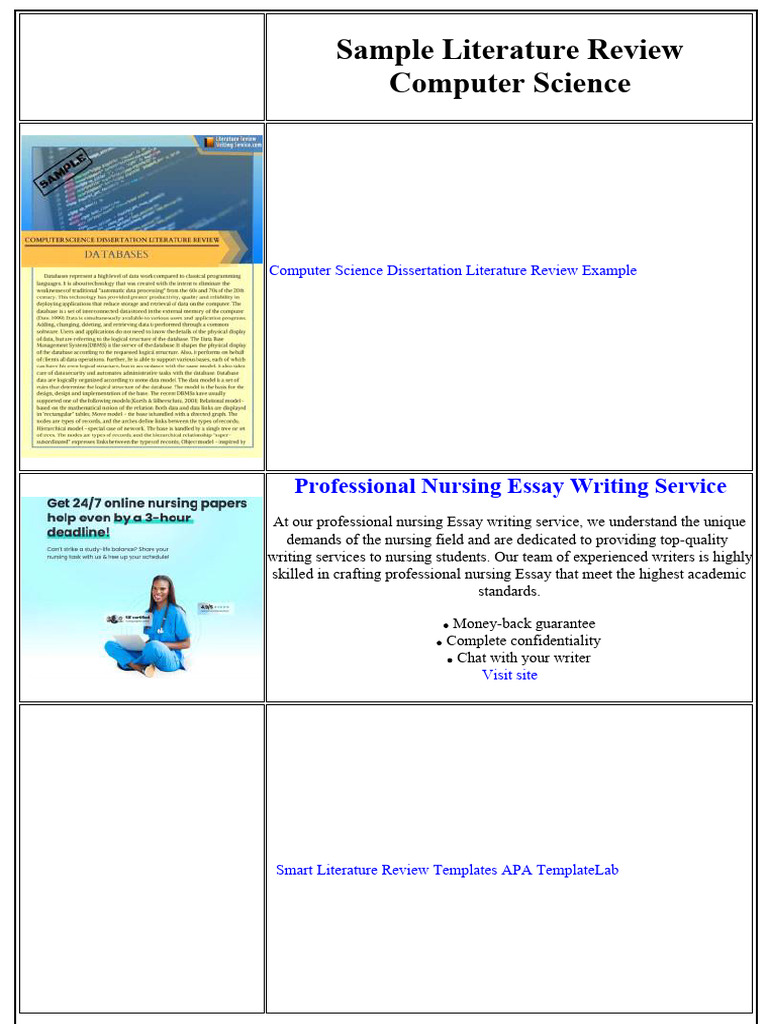 Sample Literature Review Computer Science | PDF | Metadata | Systematic Review