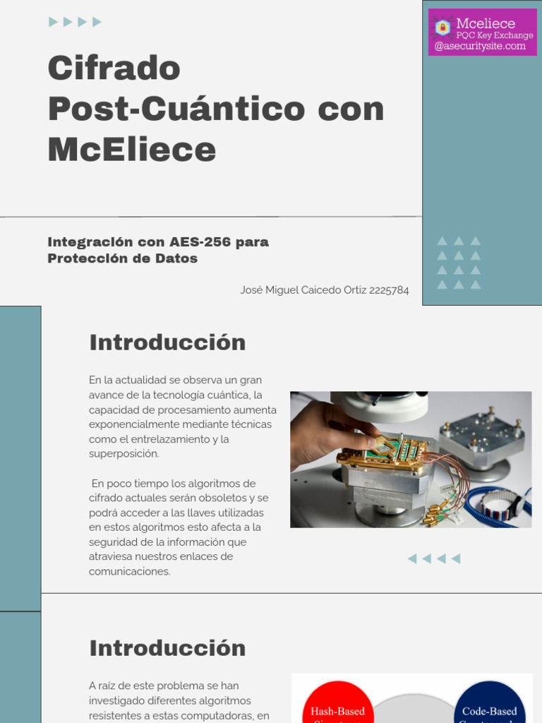 Cifrado-McEliece Jose Miguel Caicedo Ortiz 2225784 | PDF | Cifrado | Guerra cibernética
