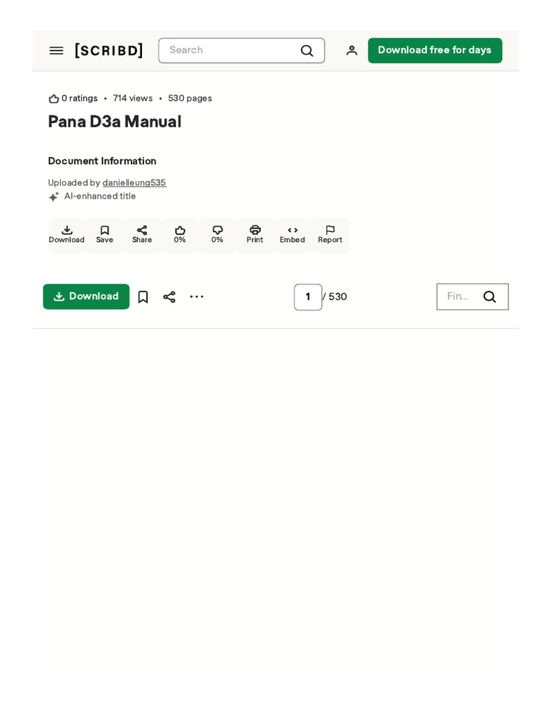 Document805178664pana D3a Manual | PDF
