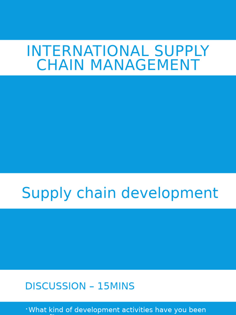Supply Chain Development Insights | PDF | Supply Chain | Lean Manufacturing