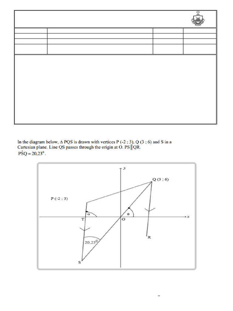 Grade 11 June Math Exam Paper 2 | PDF | Circle | Geometry