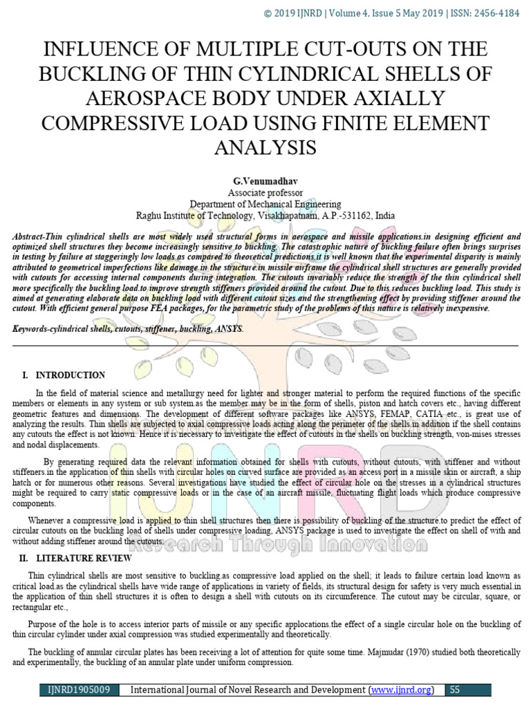 Buckling Analysis of Cylindrical Shells | PDF | Buckling | Materials ...