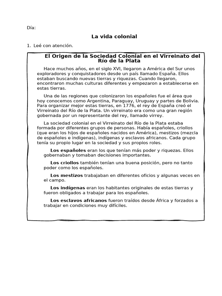 La Vida en La Época Colonial | PDF | Comercio de esclavos del Atlántico ...