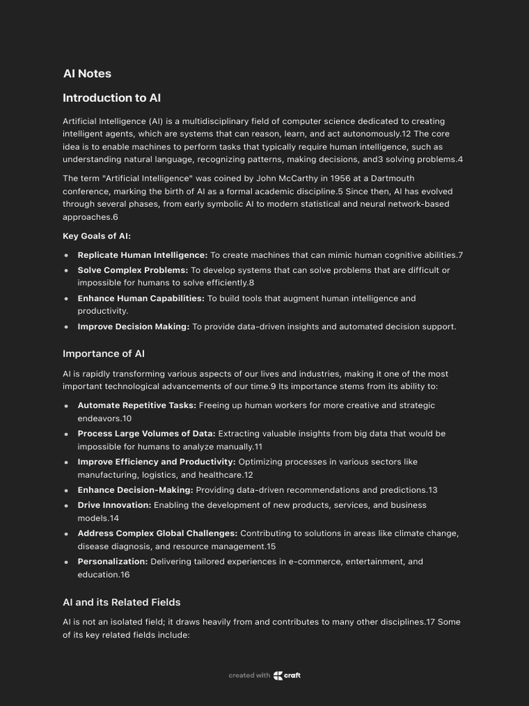 Ai Notes | PDF | Artificial Intelligence | Intelligence (AI) & Semantics