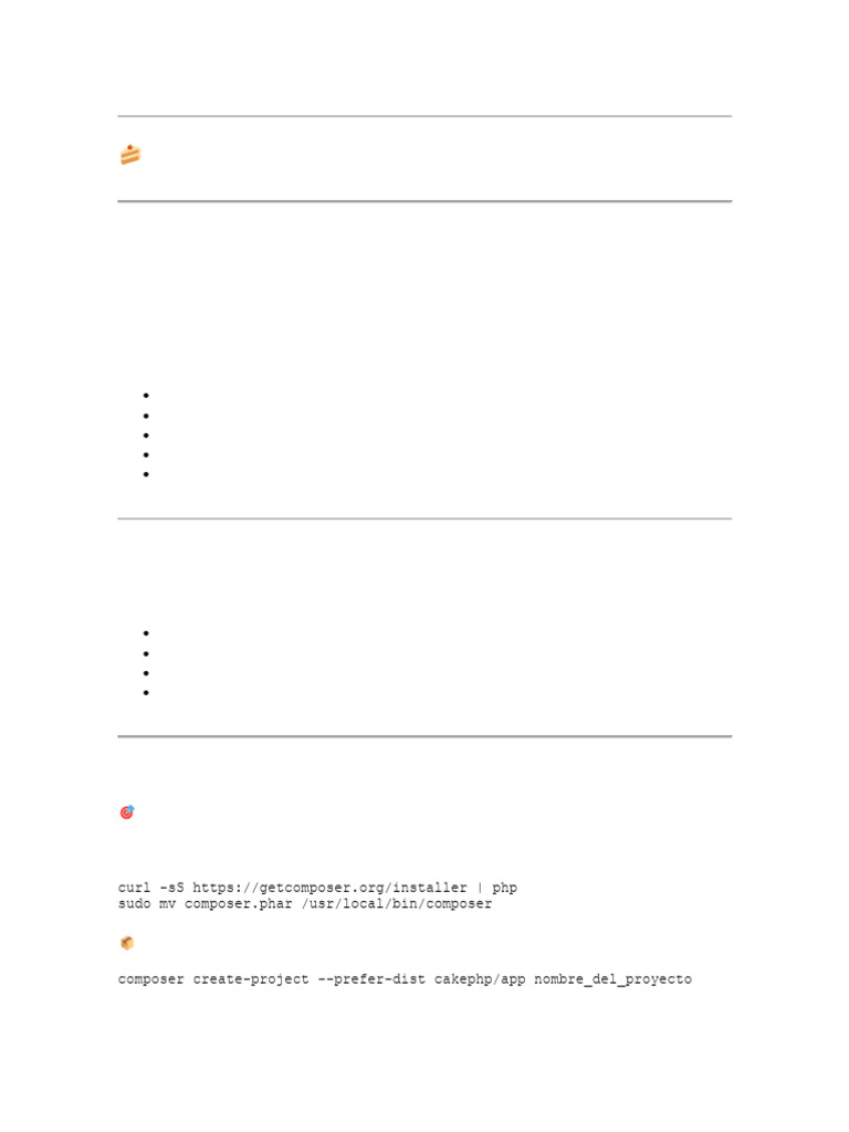 CakePHP y Configuración Inicial | PDF | Php | Mi sql