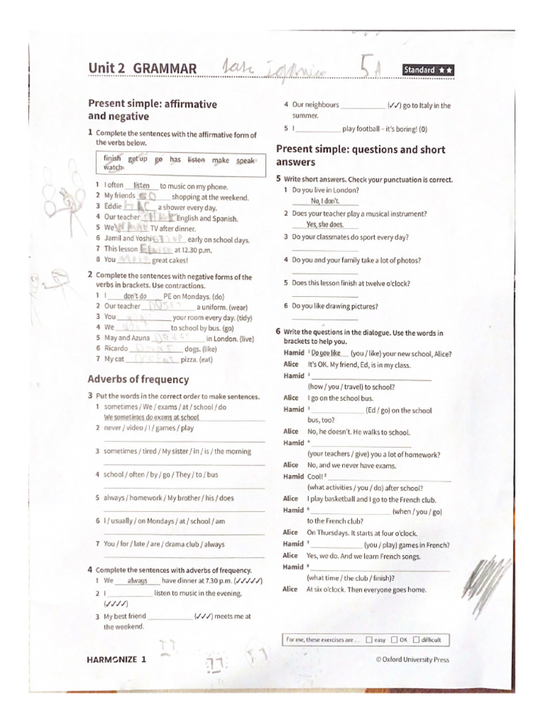 Unit 2 Grammar | PDF