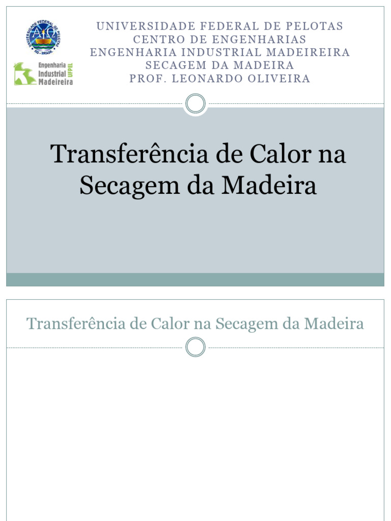 Secagem da Madeira: Transferência de Calor | PDF | Calor ...