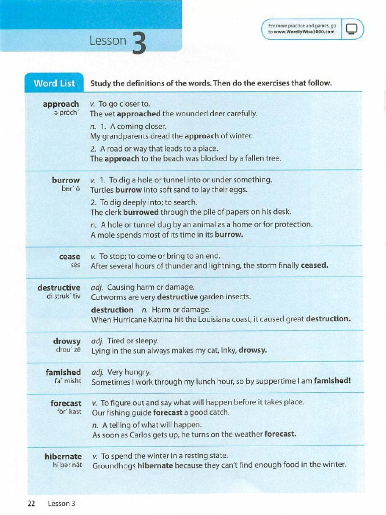 Wordly Wise Lesson 3 | PDF