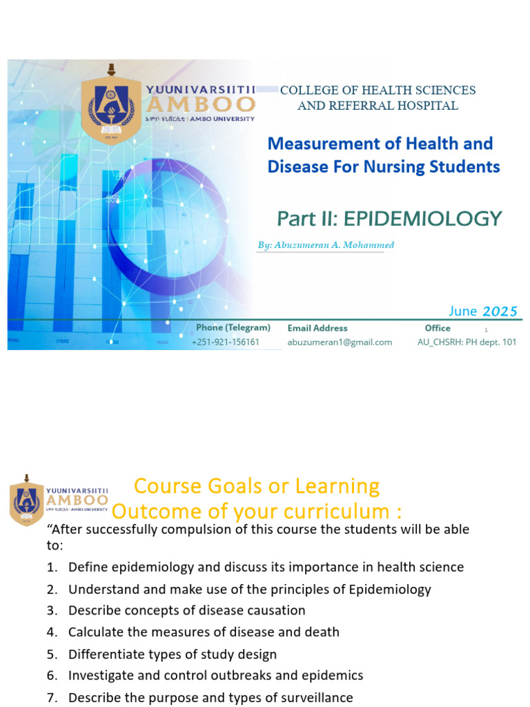 1 Introduction and Screening Epidemiology For Nursing June 2025 | PDF ...