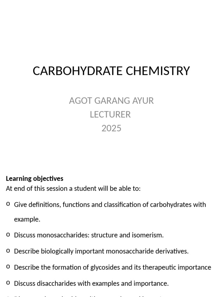 Monosaccharides: Structure and Functions | PDF | Carbohydrates | Glucose