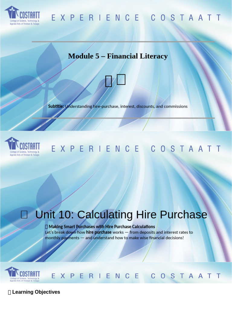 Numeracy II - Unit 10 | PDF