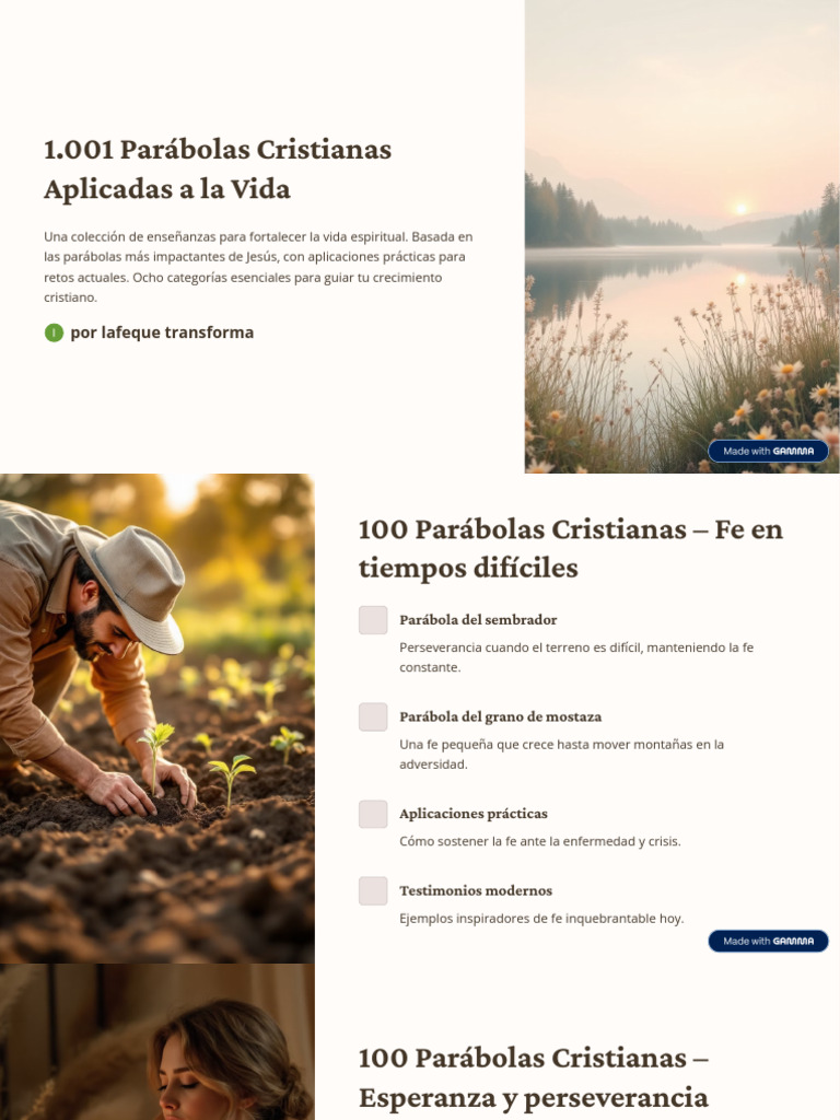 1001 Parábolas Cristianas para Niños | PDF | Parábolas de Jesús | Fe