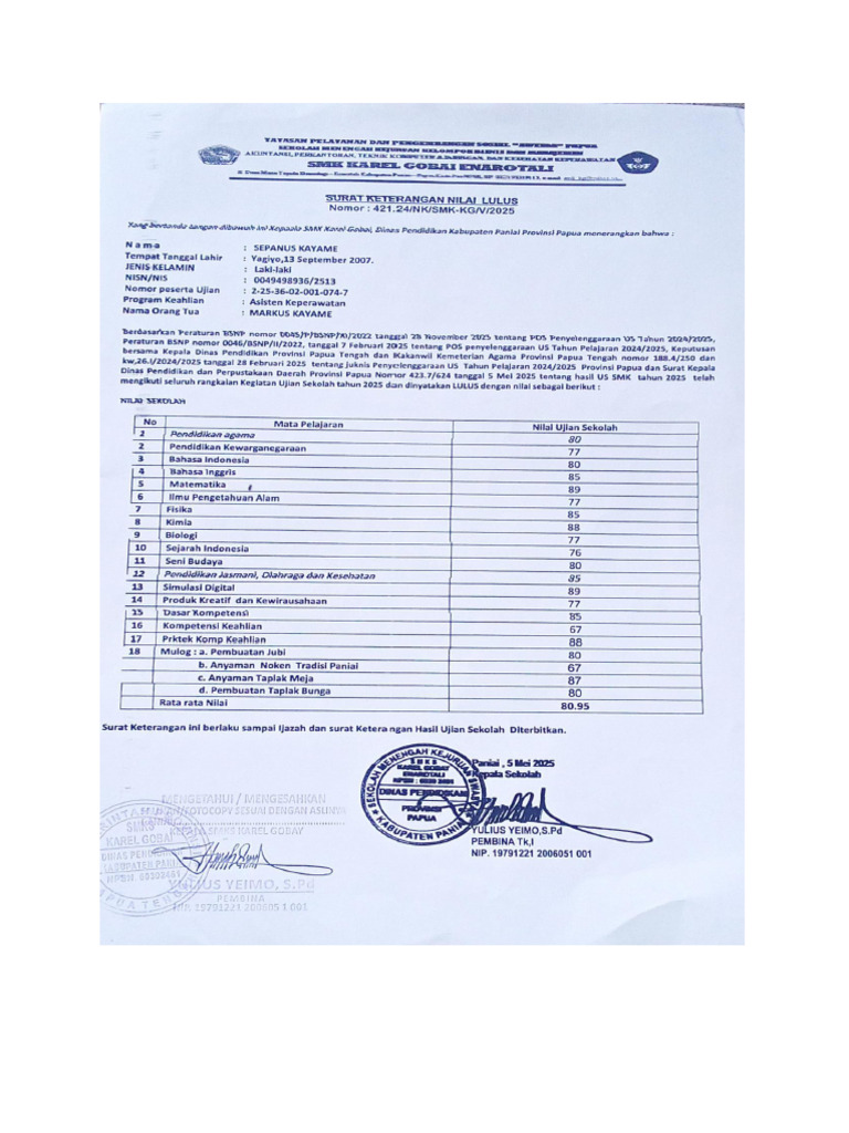 Surat Keterangan Tanda Lulus | PDF