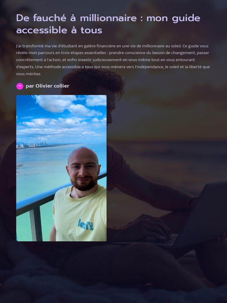 De fauché à millionnaire : guide pratique | PDF | Mentorat