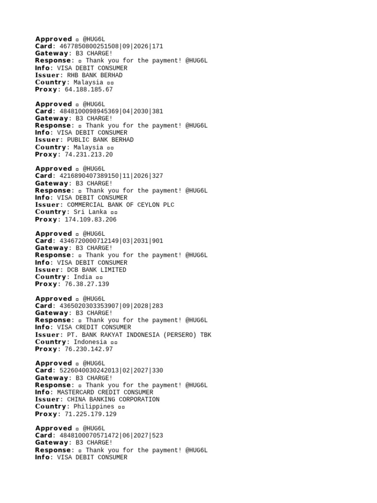 100x Charged Crads by @hug6l | PDF | Debit Card | Visa Inc.