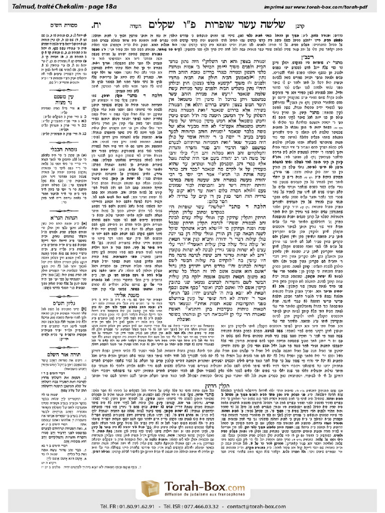 Talmud Chekalim 18a | PDF