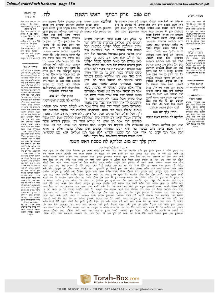 Talmud Roch-Hachana 35a | PDF