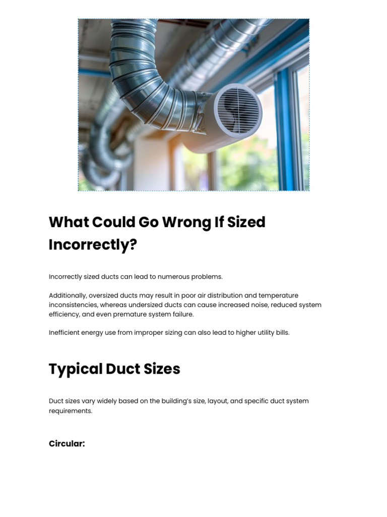 Duct Sizing Calculations Explained | PDF | Duct (Flow) | Reynolds Number