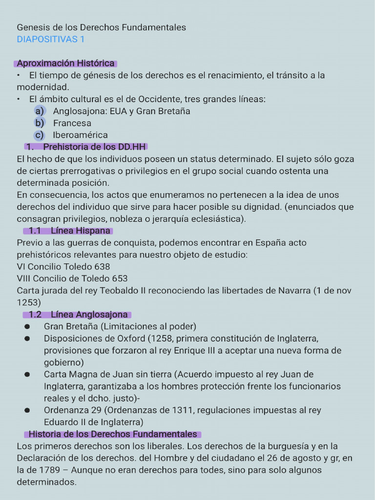 Guía Derechos Fundamentales | PDF