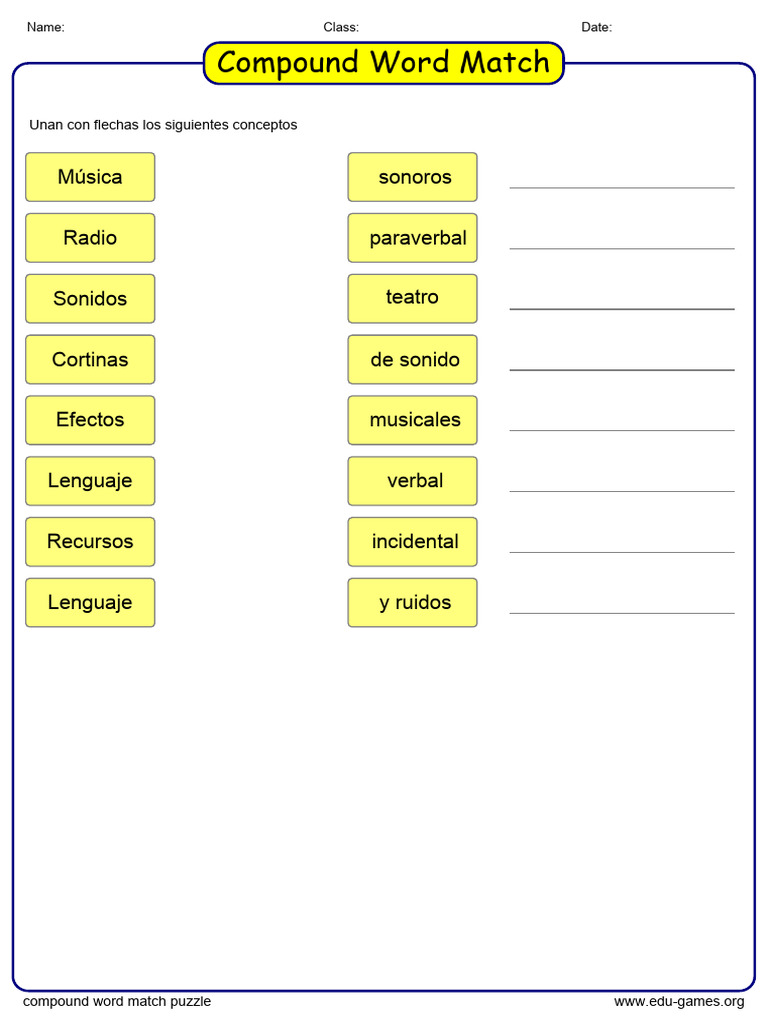Compound Word Match | PDF