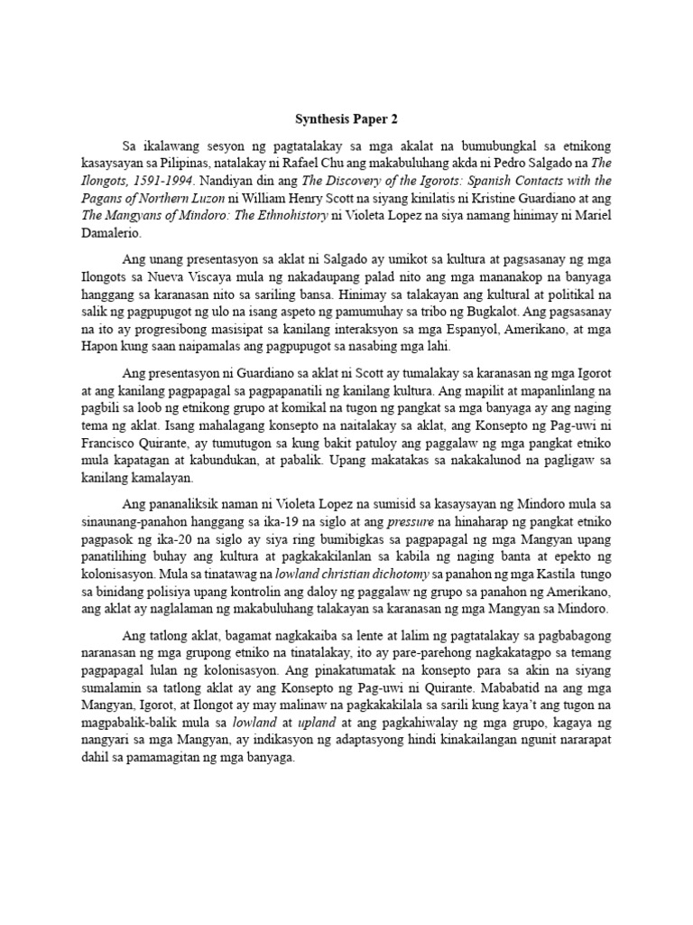 Synthesis Paper 2 | PDF