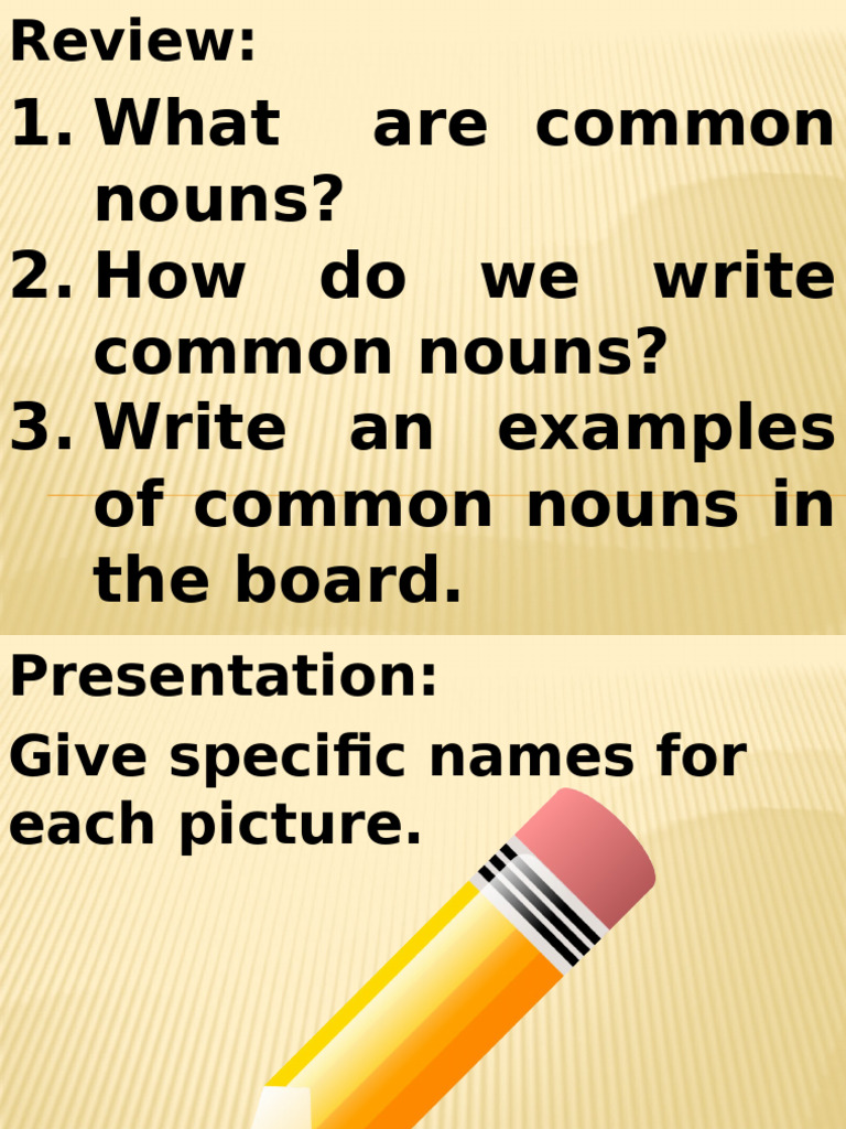 Lesson 24.1 Identifying Common Nouns | PDF