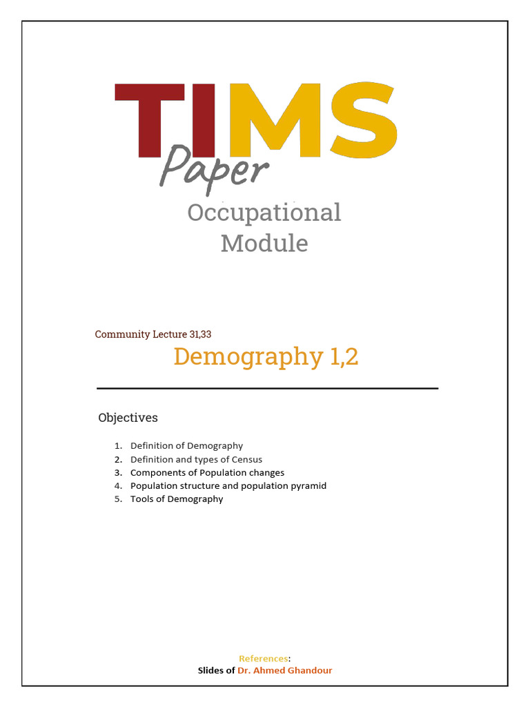 Understanding Demography and Census | PDF | Demography | Environmental ...