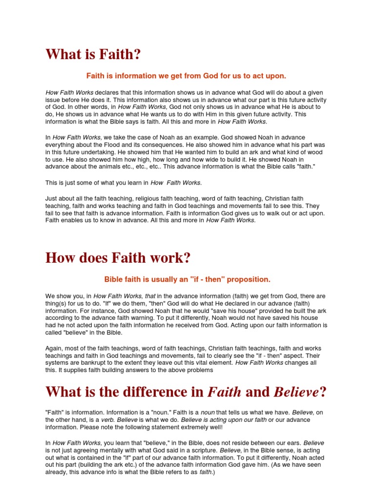 What Is Faith | PDF | Noah | Faith
